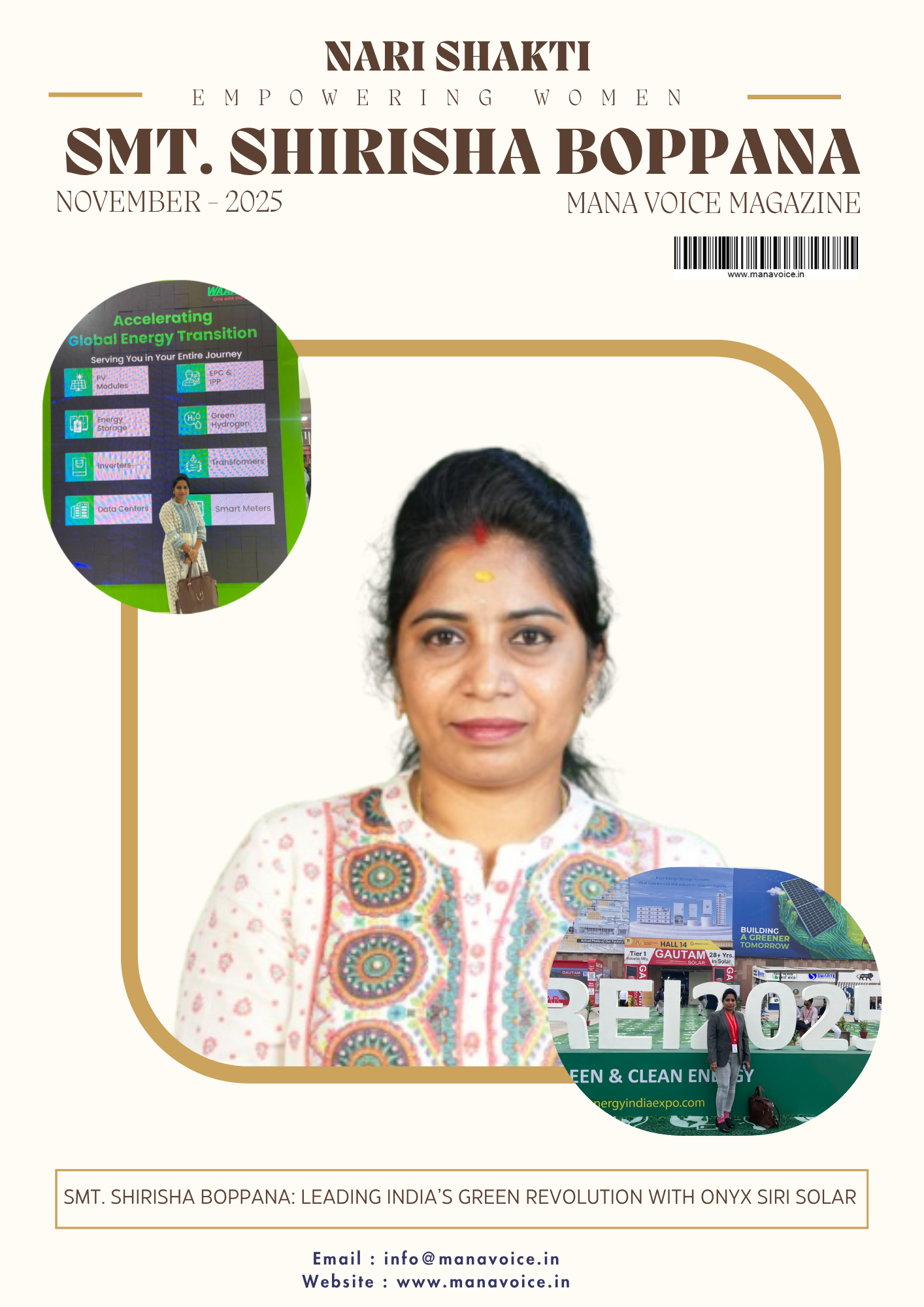 Shirisha Boppana | Founder of Onyx Siri Solar | Renewable Energy Leader ...